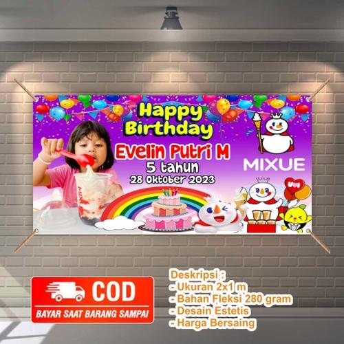 Promo Banner spanduk ulang tahun anak mixue 200x100cm - Kab. Bandung ...