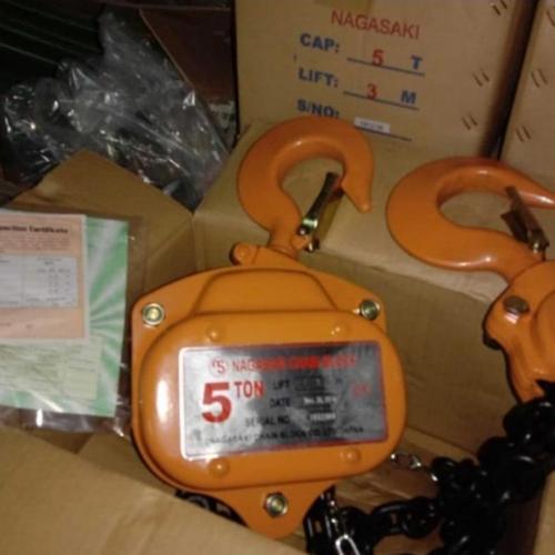 Jual Chain block NAGASAKI Capacity 5 ton x 5 meter - Takel Hand chain ...