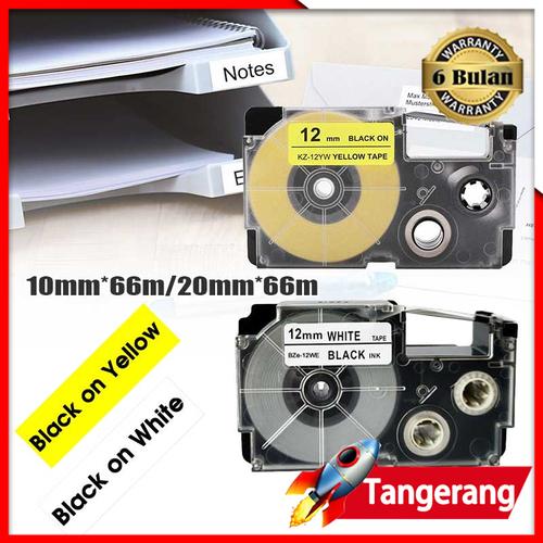 Jual Label Tape Casio 9mm/12mm Casio K-Label Printer - Kuning, 9mm ...