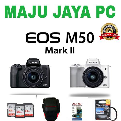 Jual kamera canon eos m50 mark II kit 15-45mm STM - Body Only, Standar ...
