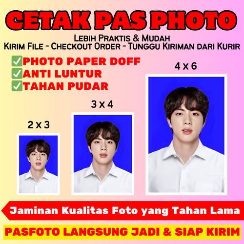 Jual Cetak Pas Foto / Pas Photo 2X3 3X4 4X6 Pasfoto Photo Paper Quality ...