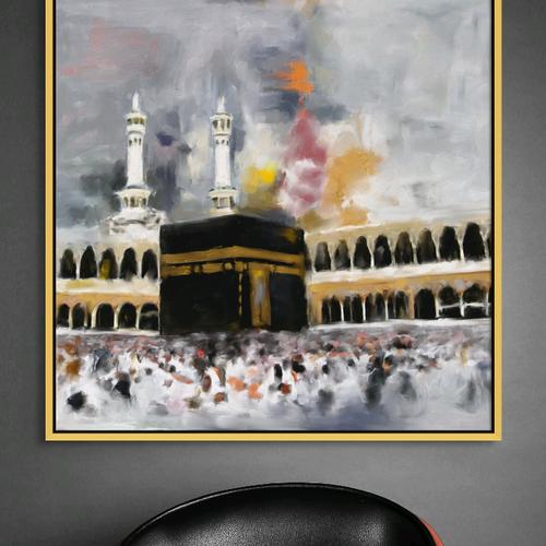 Jual lukisan kabah plus frame ukuran 120x120 cm - Kab. Bandung ...