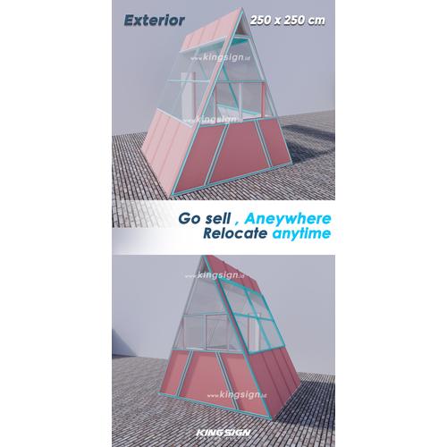 Jual Booth Container - Kontainer Jualan Gerobak Kios Stand Semi Box ...