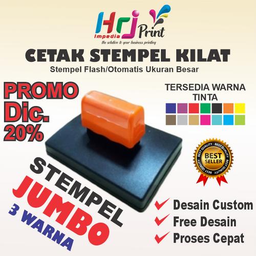 Promo Cetak Stempel Ukuran Jumbo 3 Warna Free Desain Logo Stempel ...