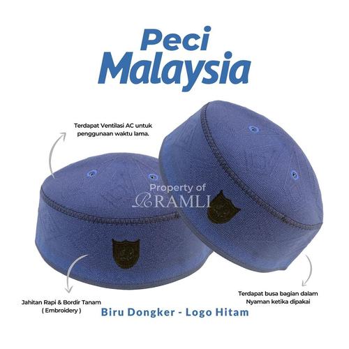 Jual Ramli Peci Songkok Malaysia Tekstur Dongker Logo Hitam Terbaik ...