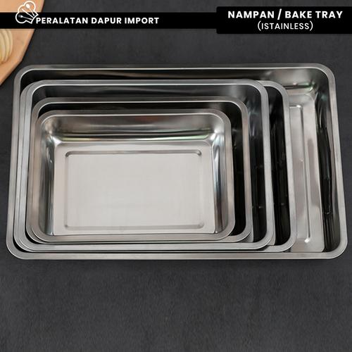 Jual Nampan Baki Loyang Bake Tray Persegi Stainless Steel - 27x20x4cm ...