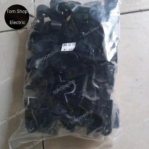 Jual Klem Pipa 20mm Merk BOSS / Klem Conduit/Klem Kabel Warna Hitam isi ...