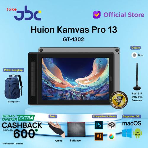 Promo New Huion Kamvas 13 gen 2 / Kamvas 13 pro 2.5K garansi resmi 1 ...