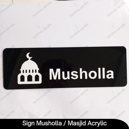 Jual Sign Musholla / Masjid Akrilik - Motif B - Jakarta Barat - Lumina ...