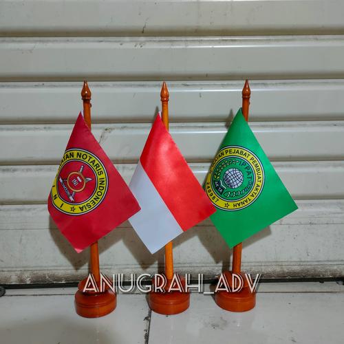 Jual PAKET LENGKAP!! tiang vandel+bendera meja(notaris+indonesia+ippat ...