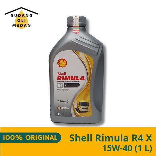 Jual OLI SHELL RIMULA R4X 15W-40 1 LITER API CI-4 / SL - Kota Medan ...
