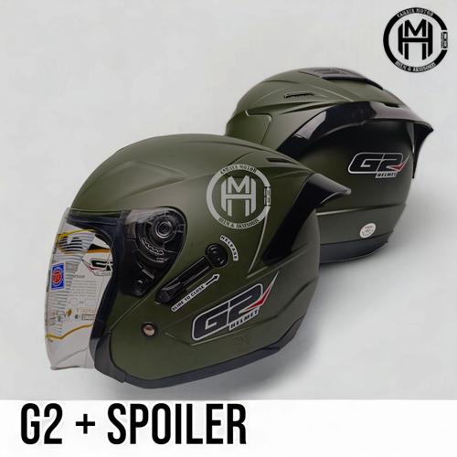 Jual HELM G2 OPTIMAX SOLID HITAM DOFF|HALF FACE DOUBEL VISOR|INK ...