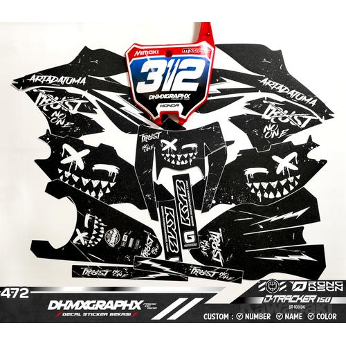 Jual DHMX Decal Sticker D Tracker D-Tracker 150 (DT-103 DG) DOFF ...