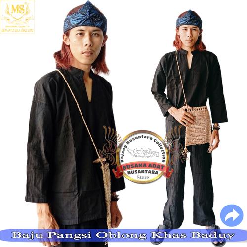 Jual Baju Pangsi Tenun Khas Baduy - Hitam Oblong, M - Kab. Bogor ...