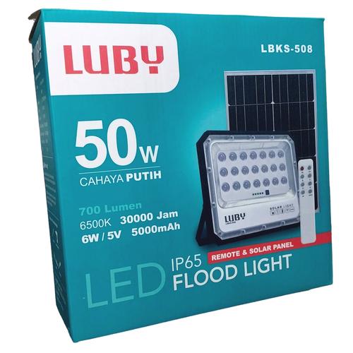 Jual Lampu LED Sorot Solar Panel 50 Watt Cahaya Putih Luby LBKS-508 - Kota Yogyakarta - Volta ...