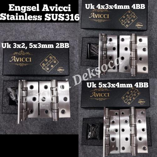 Jual Engsel Stainless SUS316 3inch / Engsel 4"-5 inch Avicci Hinge SUS ...