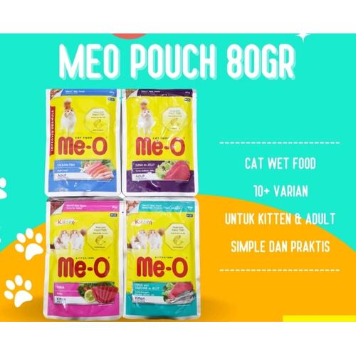 Jual MEO POUCH 80GR SACHET SASET MAKANAN KUCING BASAH ME O - MEO TUNA ...