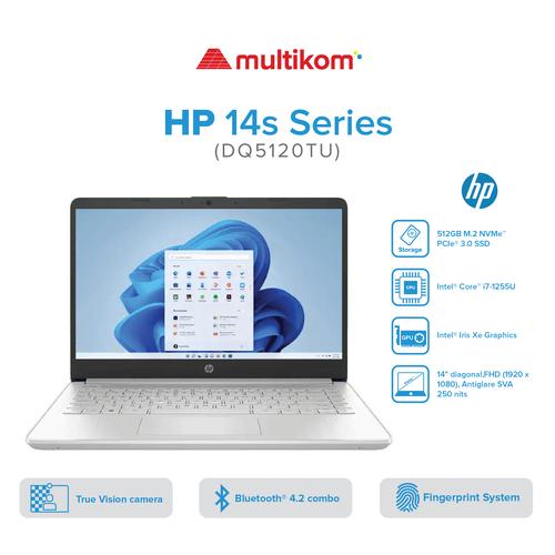 Promo HP 14s-DQ5120TU i7-1255U 16GB 512SSD 14" FHD IPS Iris XE W11 OHS ...