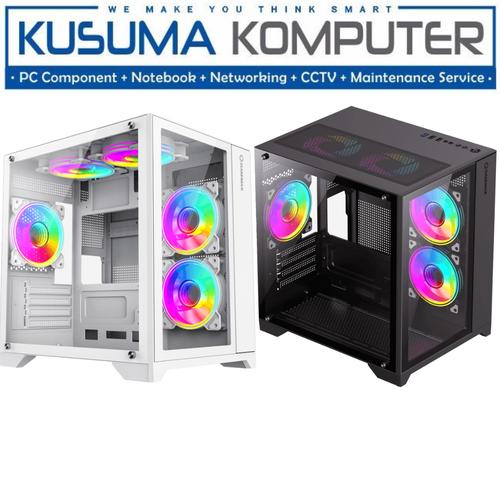 Jual Casing Gamemax Infinity Mini White / Black Micro ATX Casing PC ...