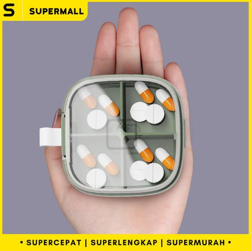Promo SUPERMALL Medicine Pill Box - Tempat Obat / Kotak Obat Vitamin 4 ...