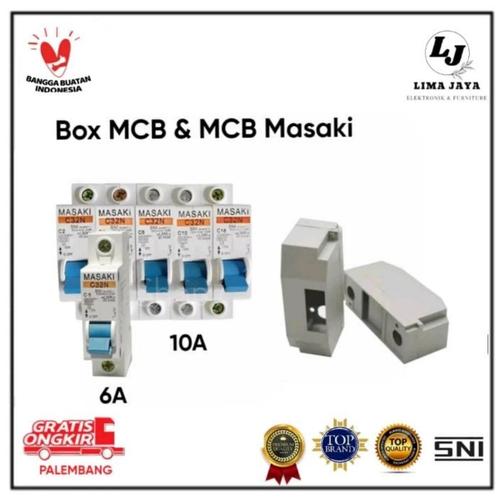 Jual MCB Masaki 6 Ampere / 10 Ampere Box MCB AC 1 SET MCB + Box - Kota ...