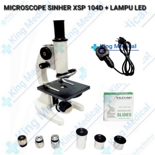 Jual Microscope Mikroskop Monoculer Yazumi XSP-12 + Lampu (Pembesaran 500x) - SINHER 104D ...