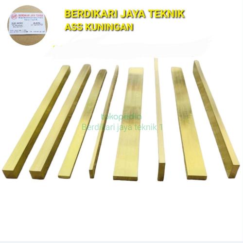 Jual As kuningan kotak ukuran 25 mm × 25 mm × 1000mm as kuningan brass ...