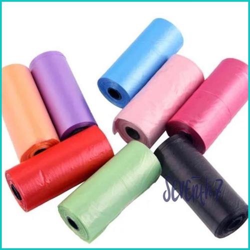 Jual isi 15 poop bag polos kantong sampah popok kantong sampah roll ...