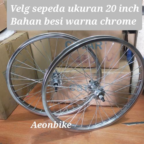 Jual velg set jadi ukuran 20 inch sepeda BMX lipat mini roda besi ...