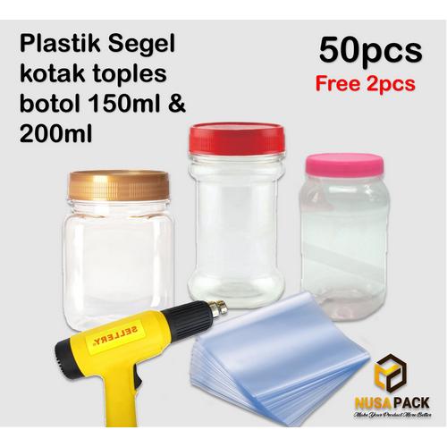Jual plastik Segel Botol toples sambal bumbu 150ml 200ml pvc shrink ...