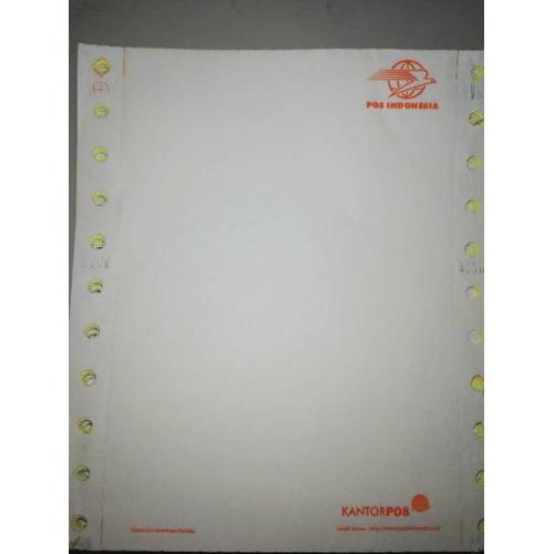 Jual Kertas Resi POS Indonesia Lembar Continues Logo Kantor Pos Resi ...