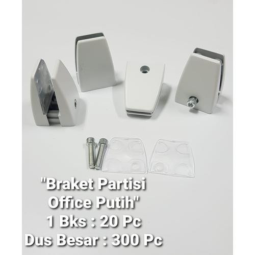 Jual Bracket Partisi Office Penjepit Kaca Kayu Stand Acrylic Sekat Meja ...