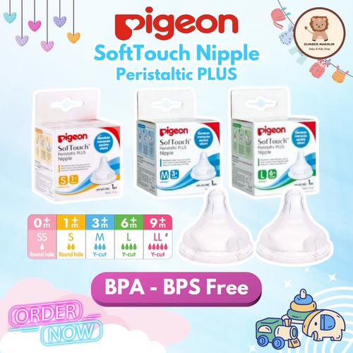 Jual Dot Pigeon Softouch Peristaltic Plus Nipple Wide Neck BPA-BPS Free - LUBANG L 6+ - Kota ...
