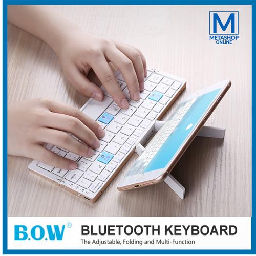 Jual BOW Foldable Bluetooth Keyboard Wireless With Stand for Phone ...