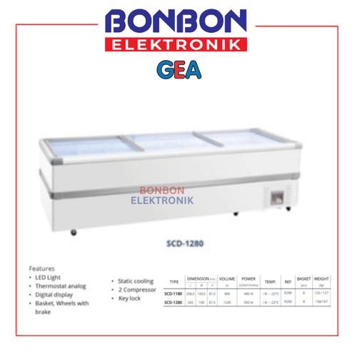 Promo GEA Island Freezer SCD-1280 / SCD1280 1245L Static Cooling Cicil ...