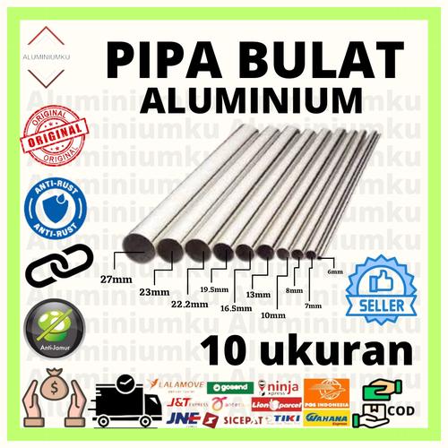 Jual PIPA ALUMINIUM BULAT SILVER BERBAGAI MACAM UKURAN GRATIS ONGKOS ...