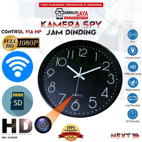 Promo Hidden Spy Camera Mini Wifi Kamera Jam Dinding Wall Clock CCTV ...