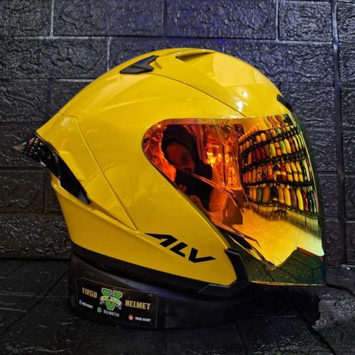 Jual HELM ALV ULTRON SOLID YELLOW LEMON - yellow red spoi, M - Kab ...