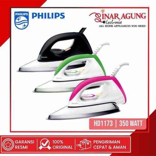 Jual Philips Setrika HD1173 / HD 1173 Dry Iron 350W 100% Ori - Merah ...