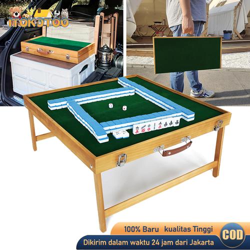Jual Portable Mahjong Set Dengan Meja Mahjong Mainan Board Game - Kota ...