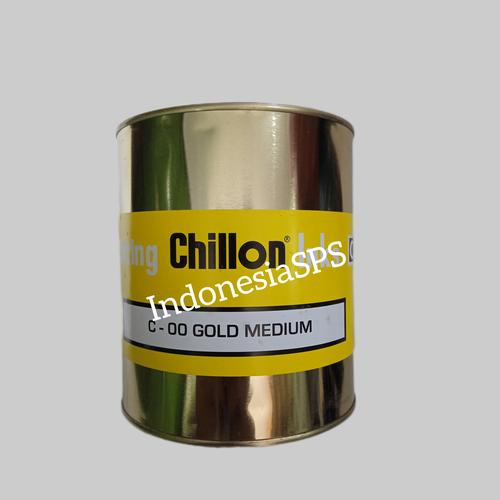 Jual Tinta Chillon C 00 Gold Medium cat sablon pvc campur serbuk emas ...