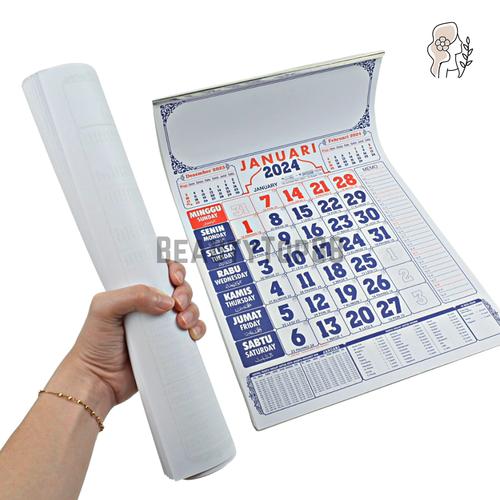 Jual Kalender Dinding Polos Tahun 2024 / Calendar Lembaran 12 Bulan ...