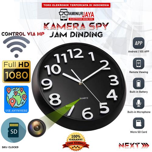 Jual CCTV Wifi Camera Jam Dinding Hidden Spy Cam Kamera Pemantau ...