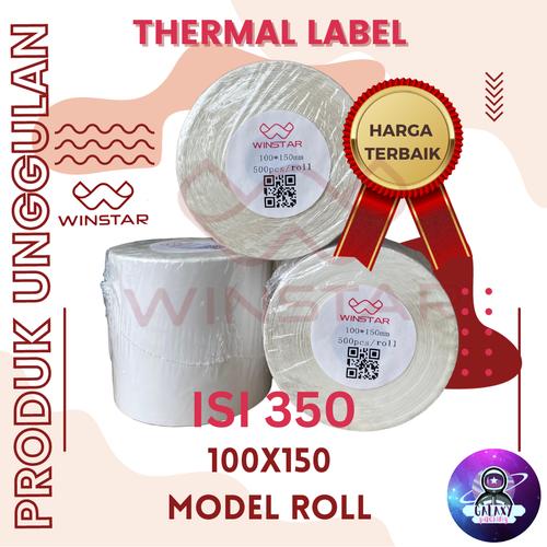 Jual LABEL STICKER THERMAL 100x150 ISI 350 LEMBAR BARCODE UKURAN A6 ...