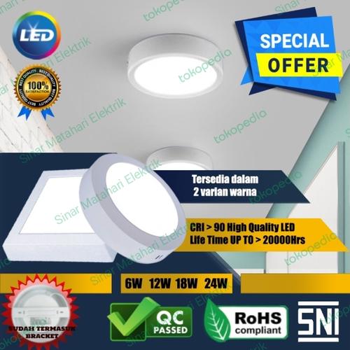 Jual Lampu Ceiling Panel Downlight LED 6 12 18 24 Watt Outbow Bulat ...