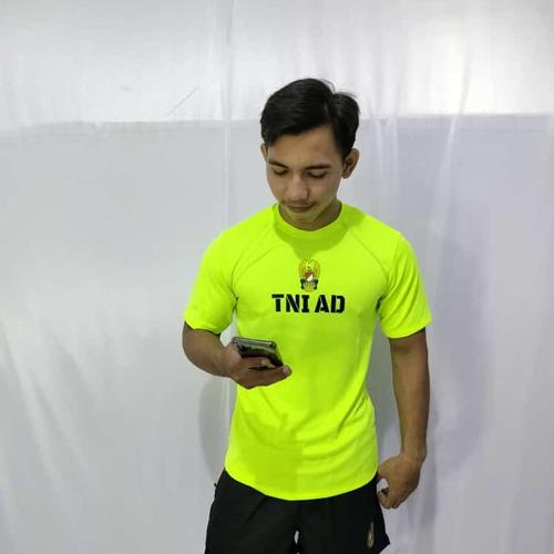 Jual KAOS DRYFIT TNI AD WARNA HIJAU STABILO/ATASAN OLAHRAGA TNI/ECER ...
