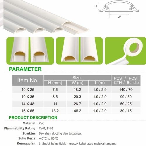 Jual Kabel Duck NISO CURVE 10 X 25 - 20 x 70 Ducting / Cable Duct ...
