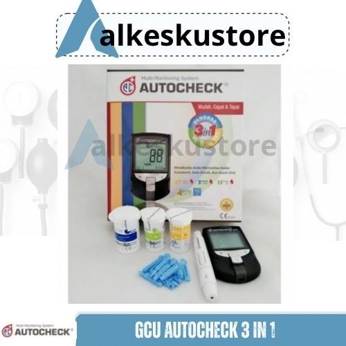 Jual Alat Auto check GCU 3 in 1 ( Gula darah, Cholesterol,Asam urat ...