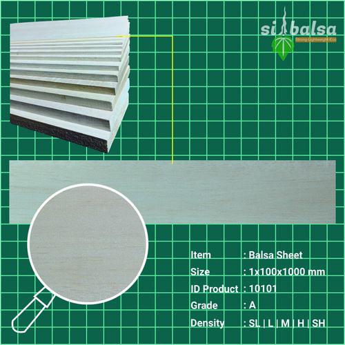 Jual Kayu Balsa Sheet 100 untuk pesawat, maket, jembatan, craft ...