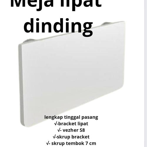 Jual meja lipat dinding lapis hpl/meja dinding lipat/meja laptop - Abu ...